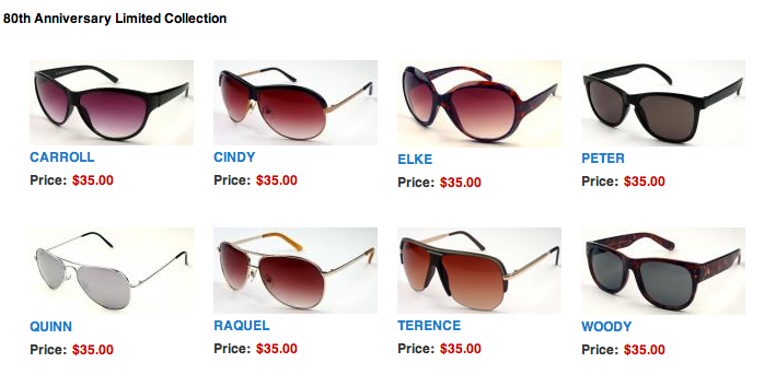 Foster Grant Sunglasses - 80th Anniversary Limited Collection - Stylish ...